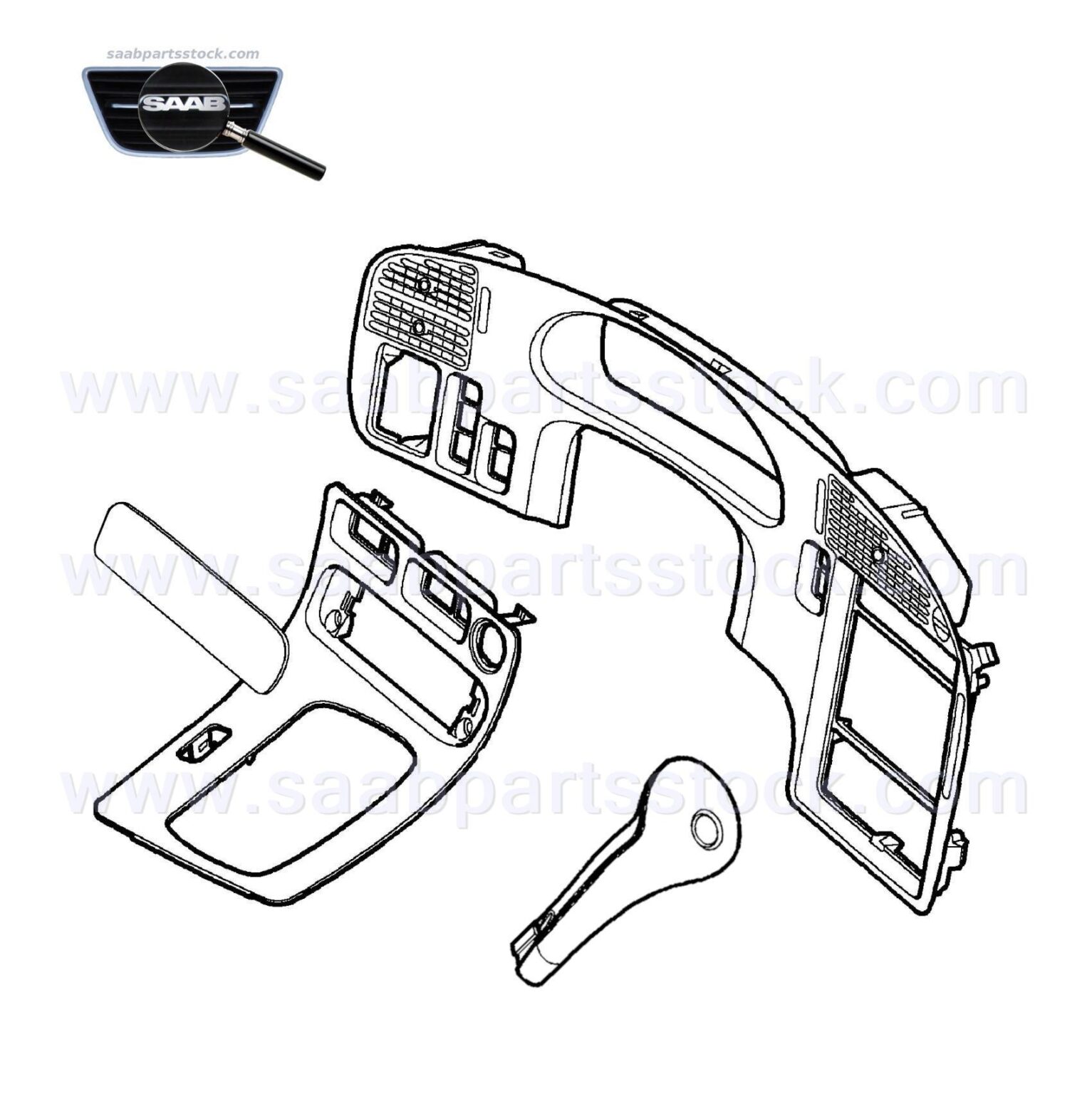 The set of Instrument Plate / Dashboard Front Panel, Grey Carbon Fibre ...