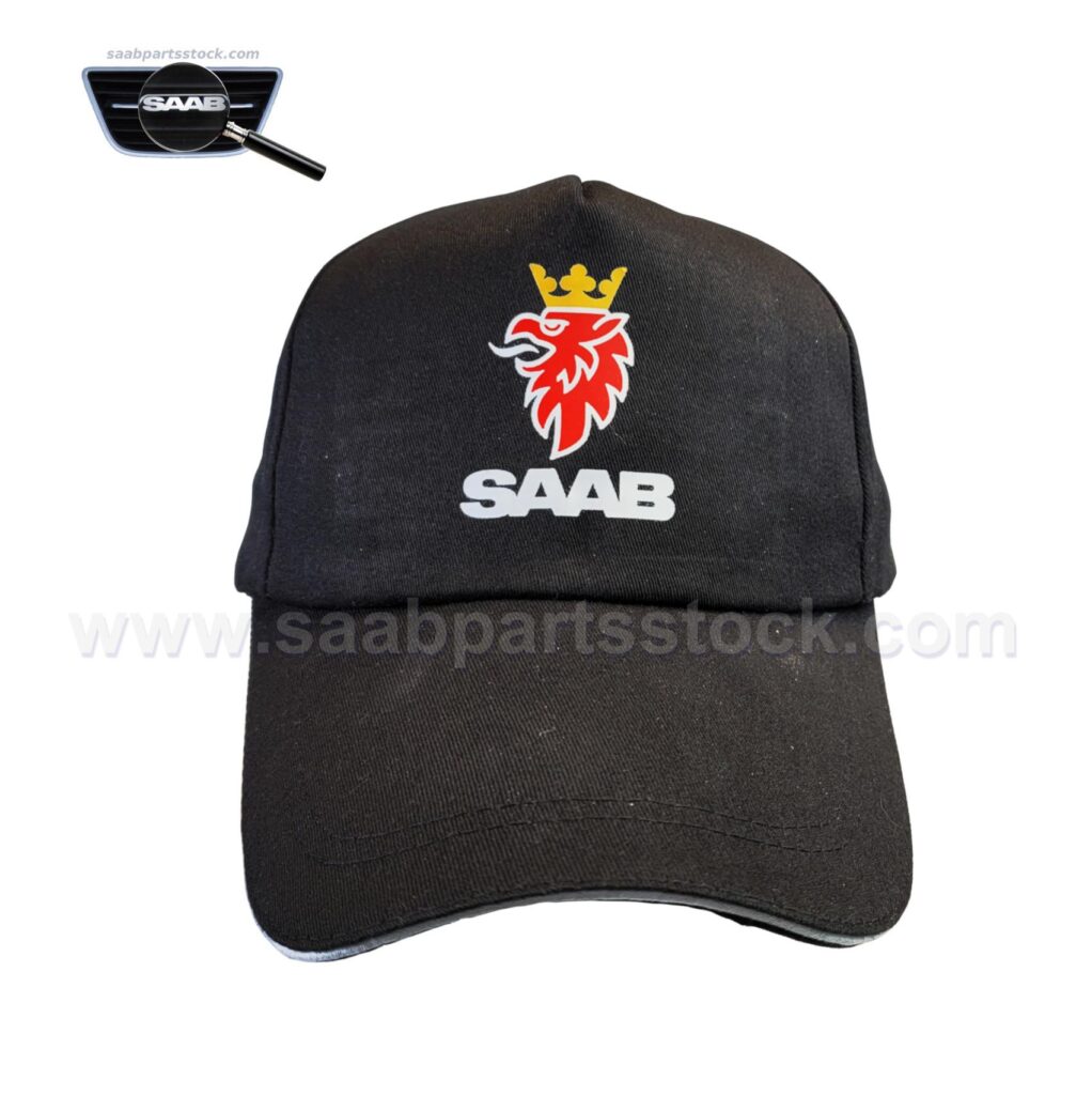 Black Baseball Cap With SAAB logo