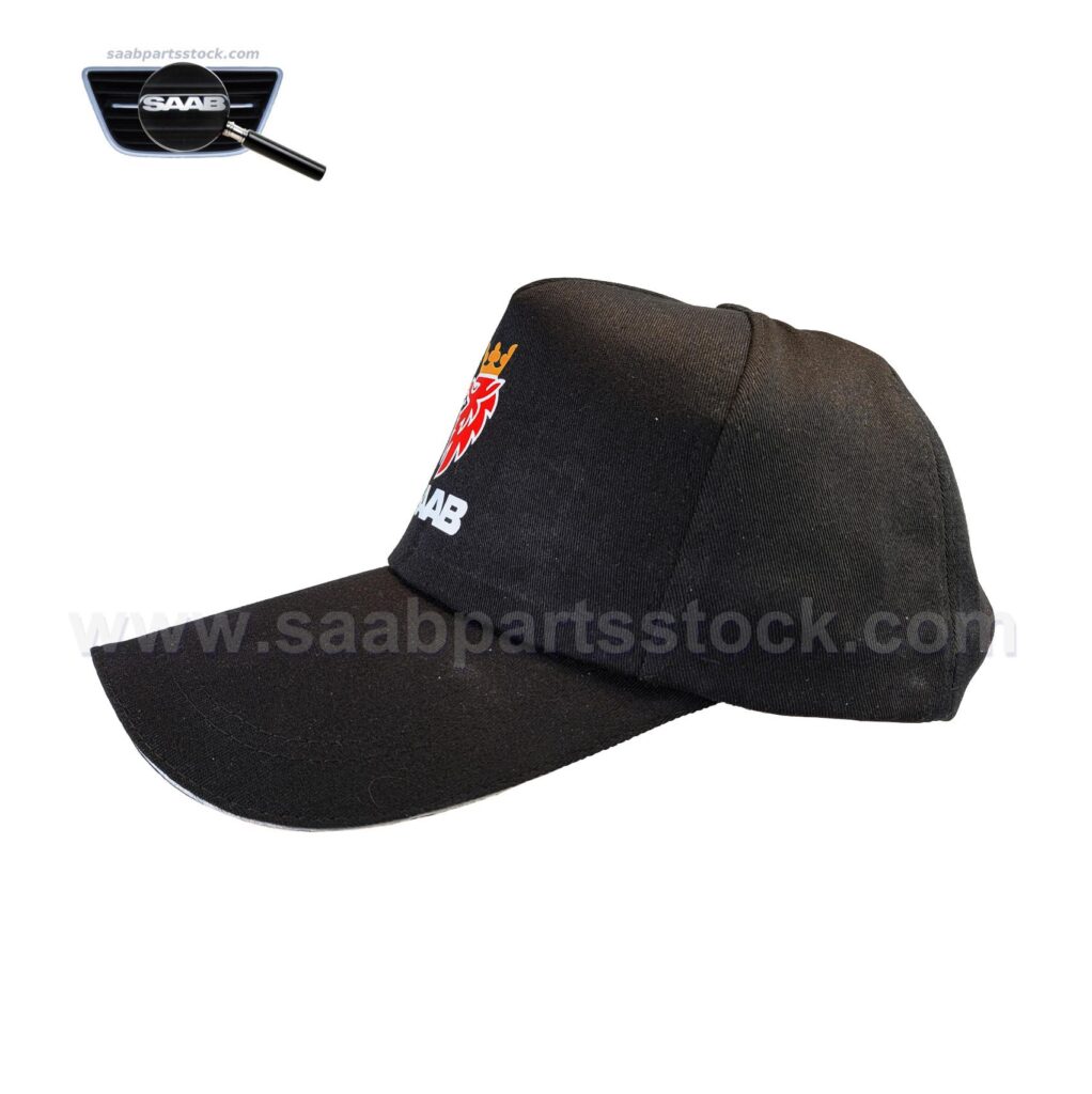Black Baseball Cap With SAAB logo