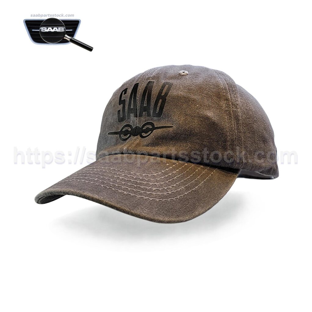 Baseball Cap With Retro SAAB logo, Grey - SAAB spare parts and ...